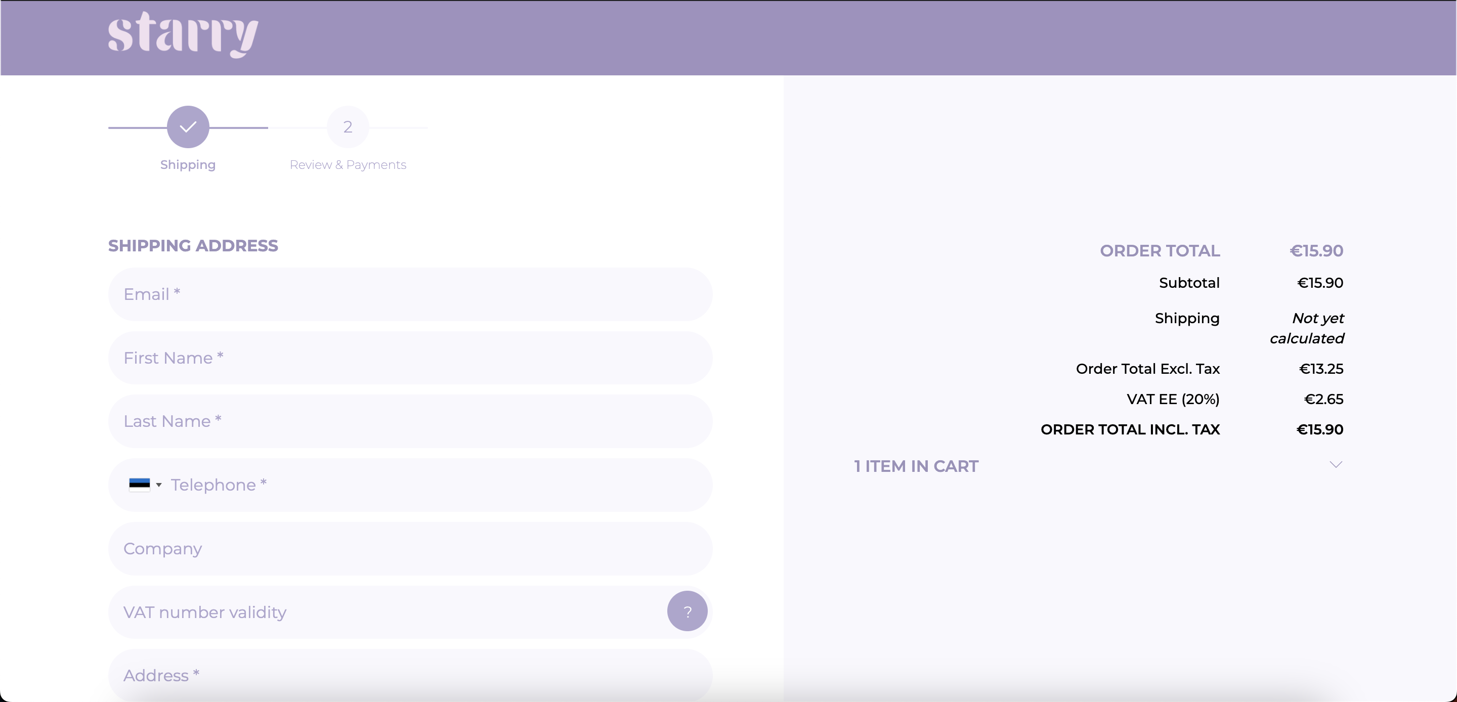 Starry – Magento 2 e-butik – Lumav Commerce